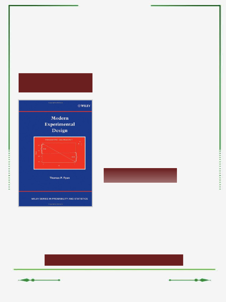 Modern Experimental Design 1st Edition Thomas P. Ryan full ebook ...