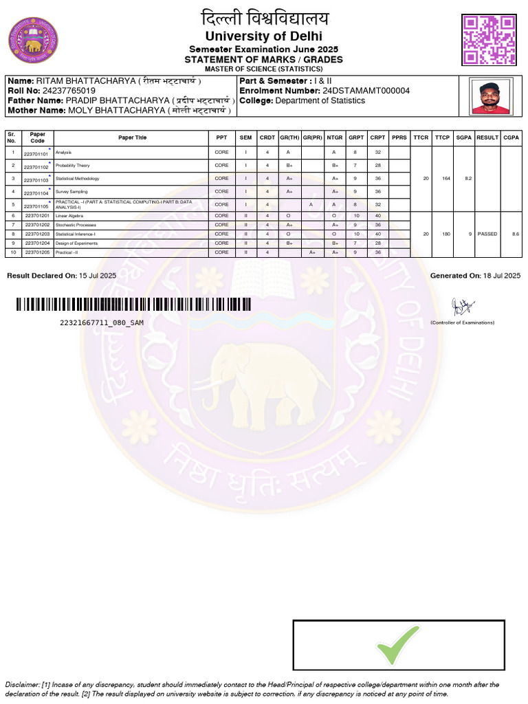 Mark Sheet | PDF