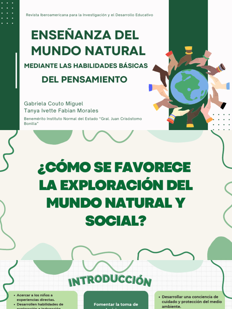Enseñanza del Mundo Natural en Preescolar | PDF | Enseñando | Pensamiento