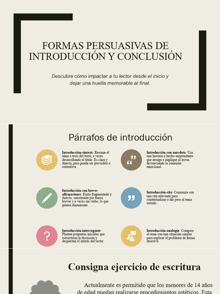 Persuasión en Introducciones y Conclusiones | PDF