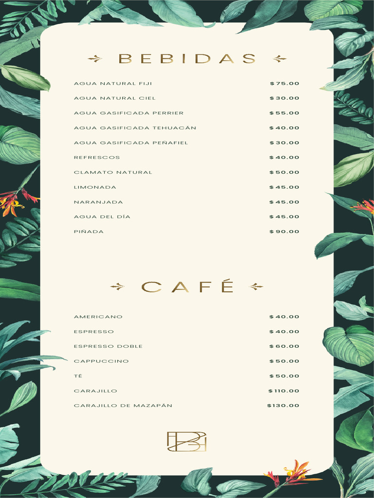 MenÃº ZibÃ¡ Final (Bebidas) | PDF | Frutas comestibles | Bebida