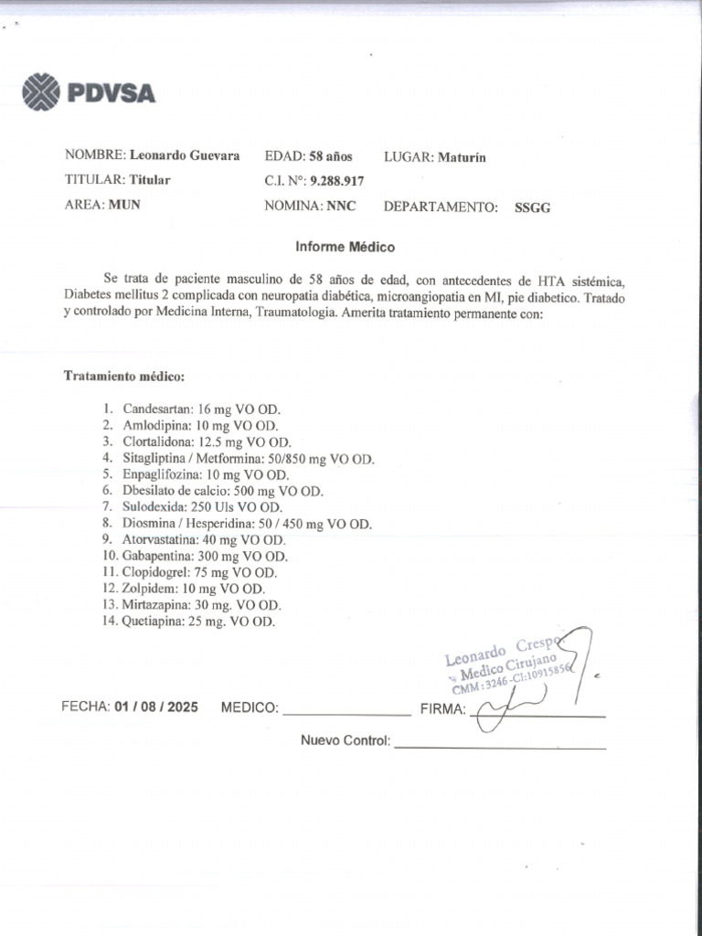 Informe Para Reembolso Act 01 08 2025 | PDF