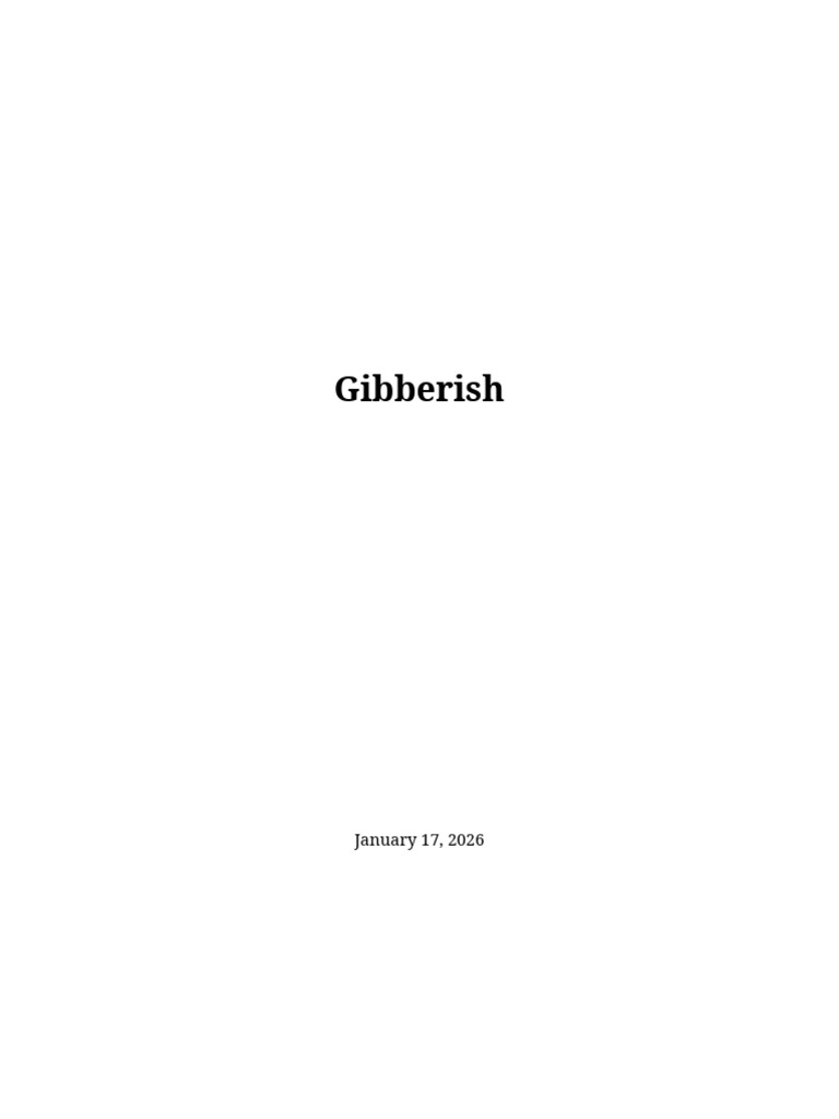 Gibberish | PDF | Linguistics | Semantics