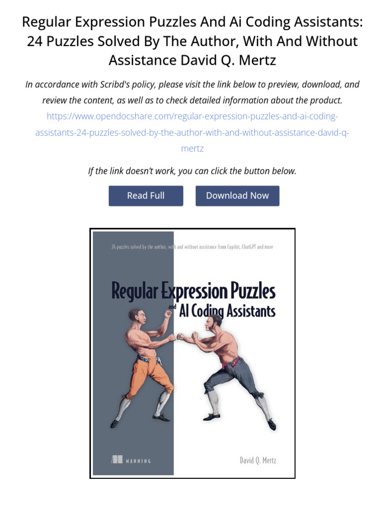 Regular Expression Puzzles and AI Coding Assistants: 24 puzzles solved ...