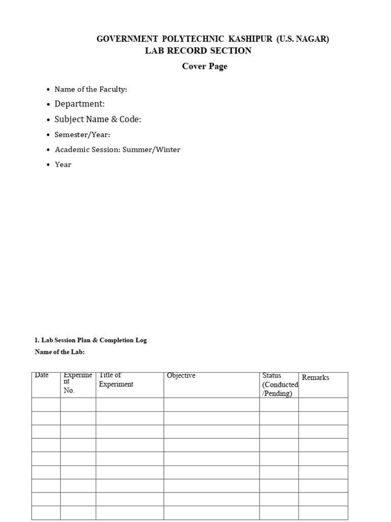 Lab Record and Evaluation Guide | PDF