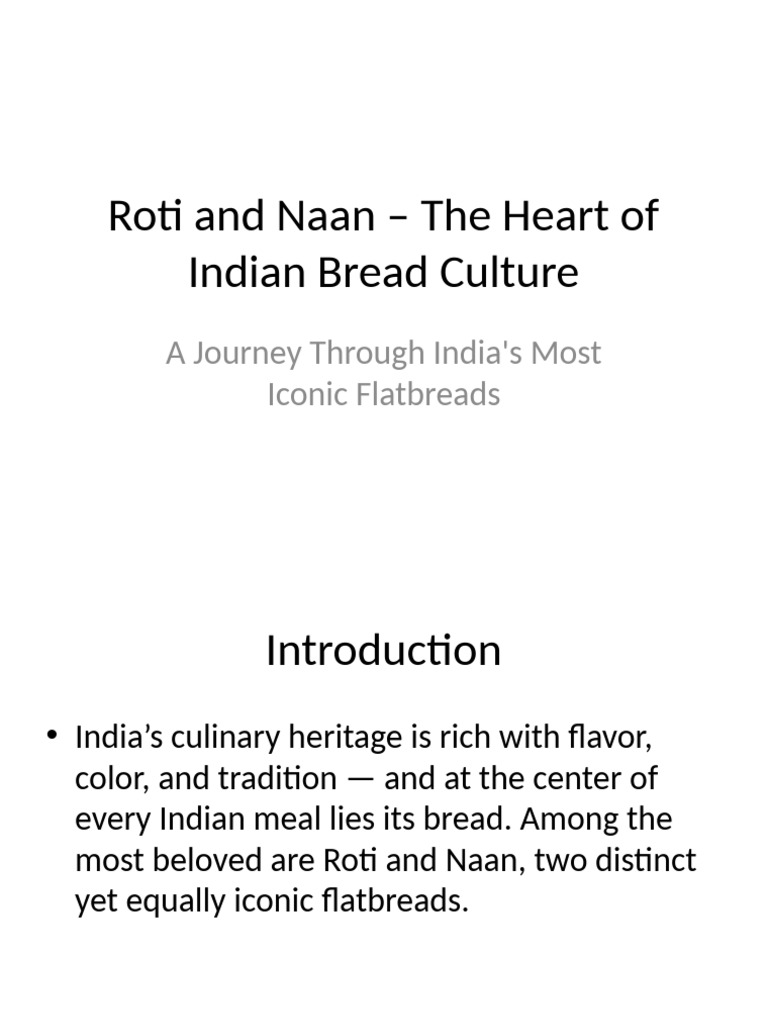 Roti and Naan: Icons of Indian Bread | PDF