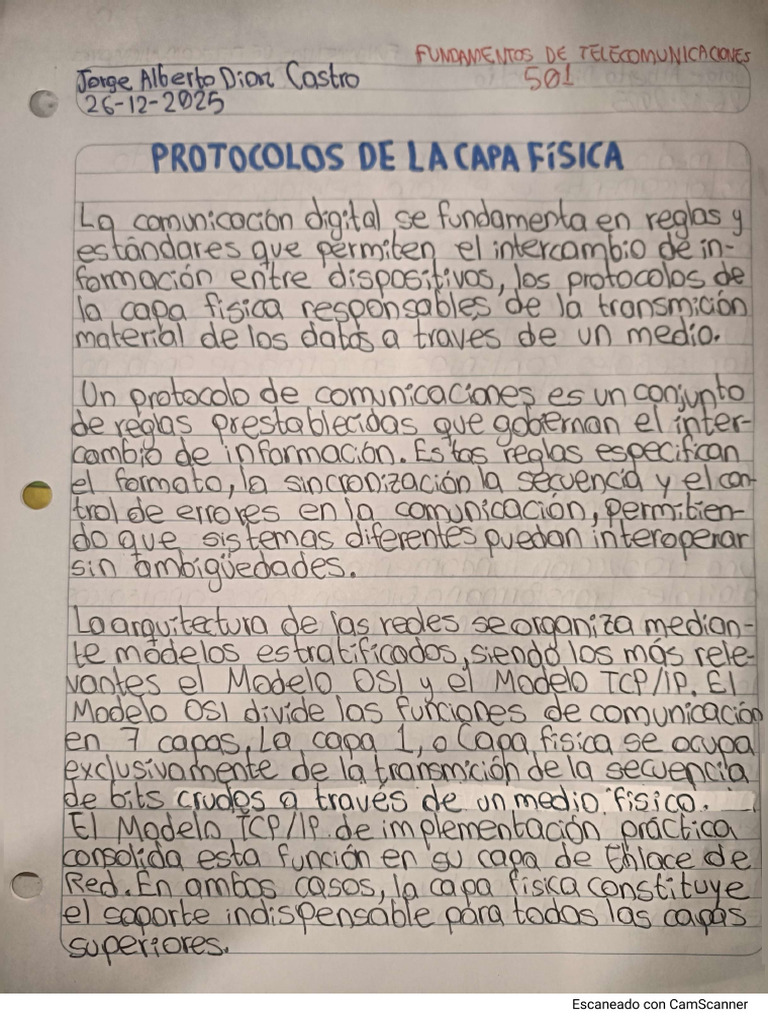 Protocolos de La Capa Física | PDF