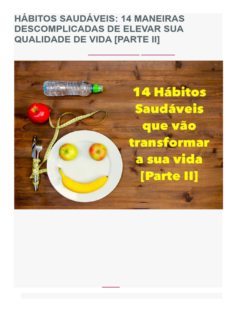 Hábitos Saudáveis (Parte II) | PDF | Respiração | Diabetes