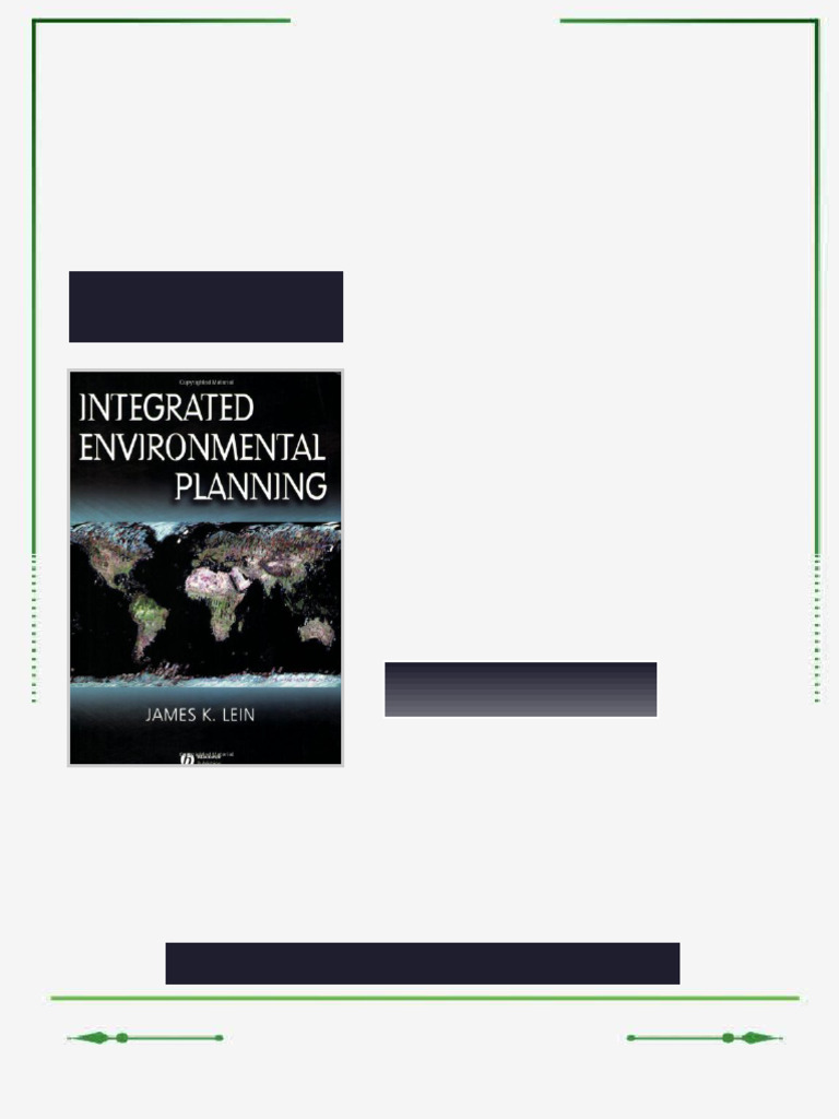 Integrated Environmental Planning A Landscape Synthesis 1st Edition ...