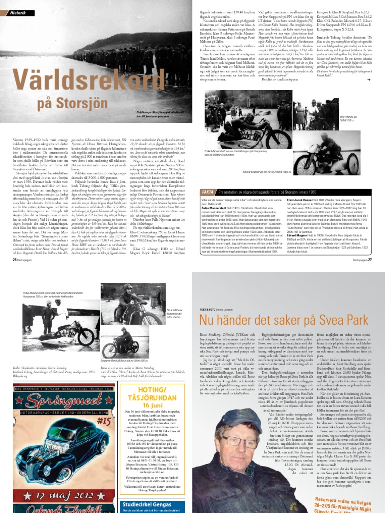 Speed Records in Sweden | PDF