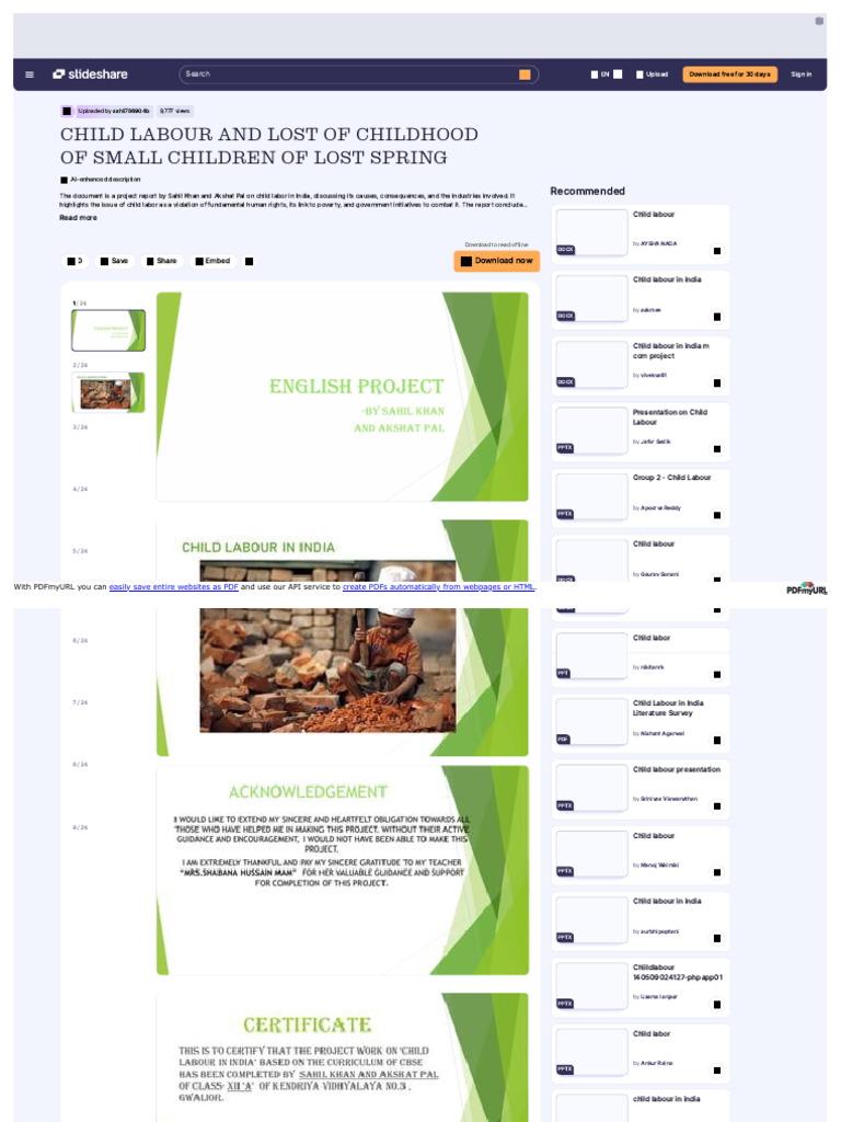 Www Slideshare Net Slideshow Child Labour and Lost of Childhood of ...