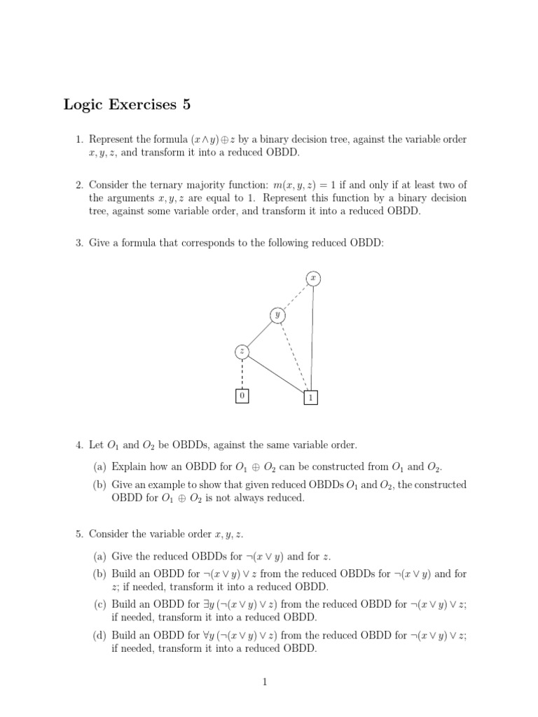 Exercises Logic5 (1) | PDF