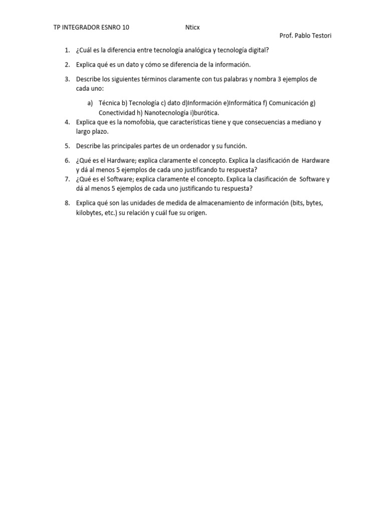 Tp Integrador NTICX | PDF