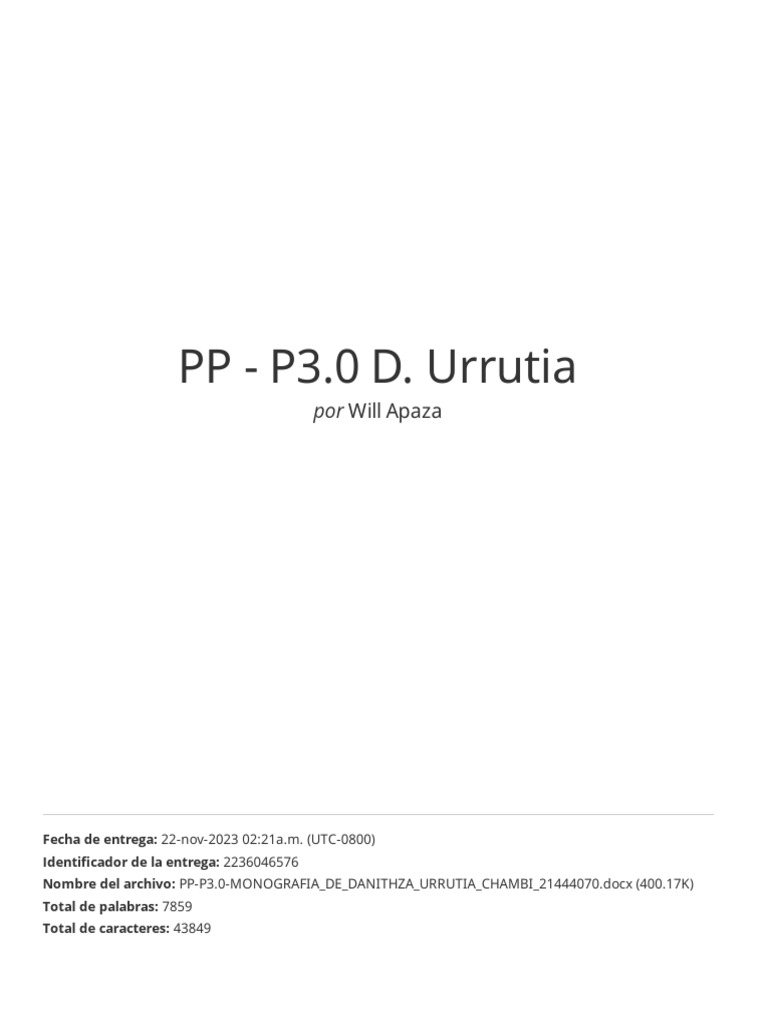 Reporte Turnitin PP Urrutia | PDF