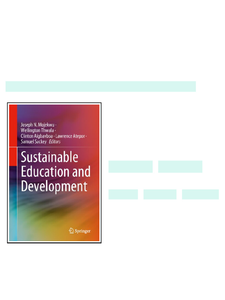 Sustainable Education And Development 1st Edition Joseph N Mojekwu ebook readable full edition ...