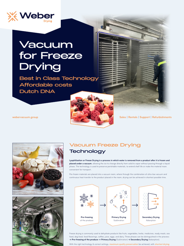 Vacuum Freeze Drying Solutions Guide | PDF | Food Industry