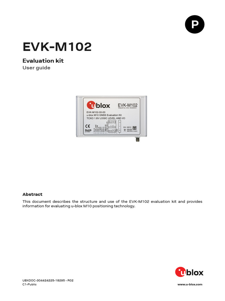 EVK-M102 Evaluation Kit User Guide | PDF | Usb | Computer Science