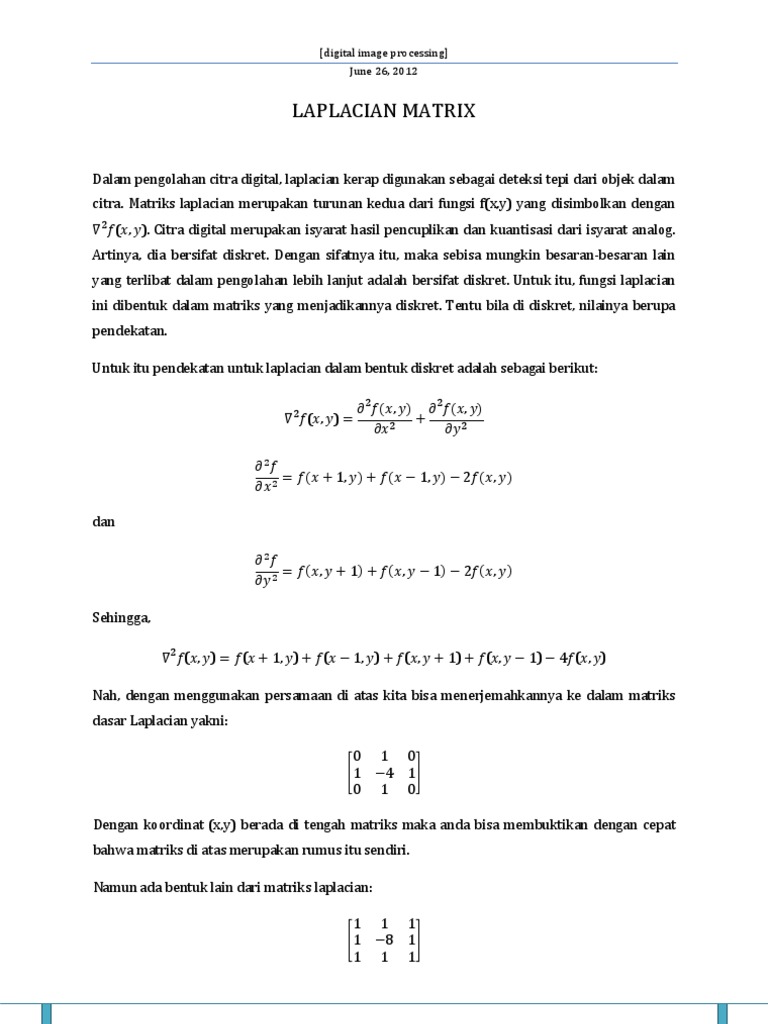 Laplacian Matrix | PDF