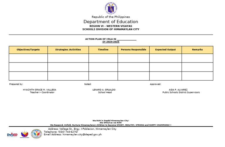 Format Action Plan (1) | PDF