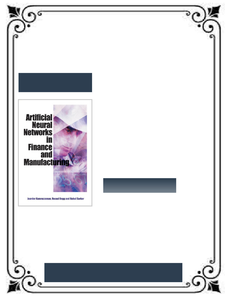 Artificial Neural Networks in Finance and Manufacturing 1st Edition ...