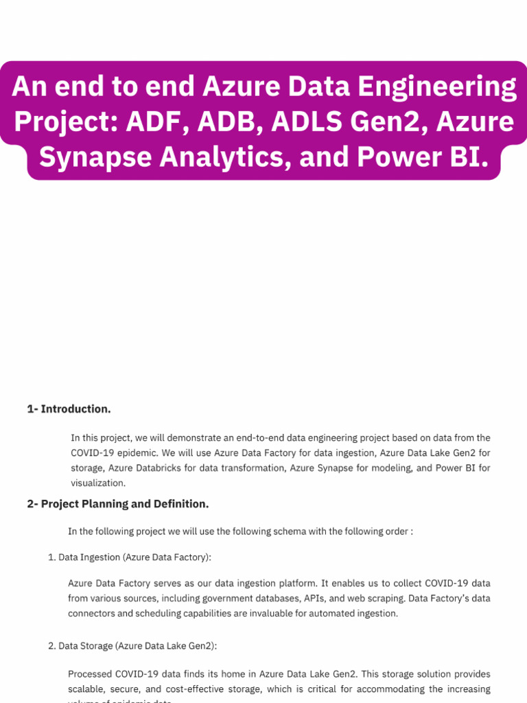 Azure Data Engineering Project | PDF