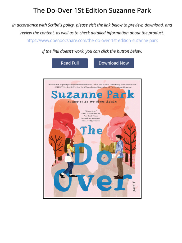 The Do-Over 1st Edition Suzanne Park | PDF | Mental Health