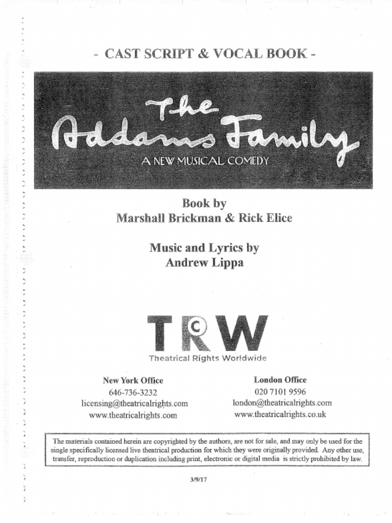 The Addams Family Script | PDF