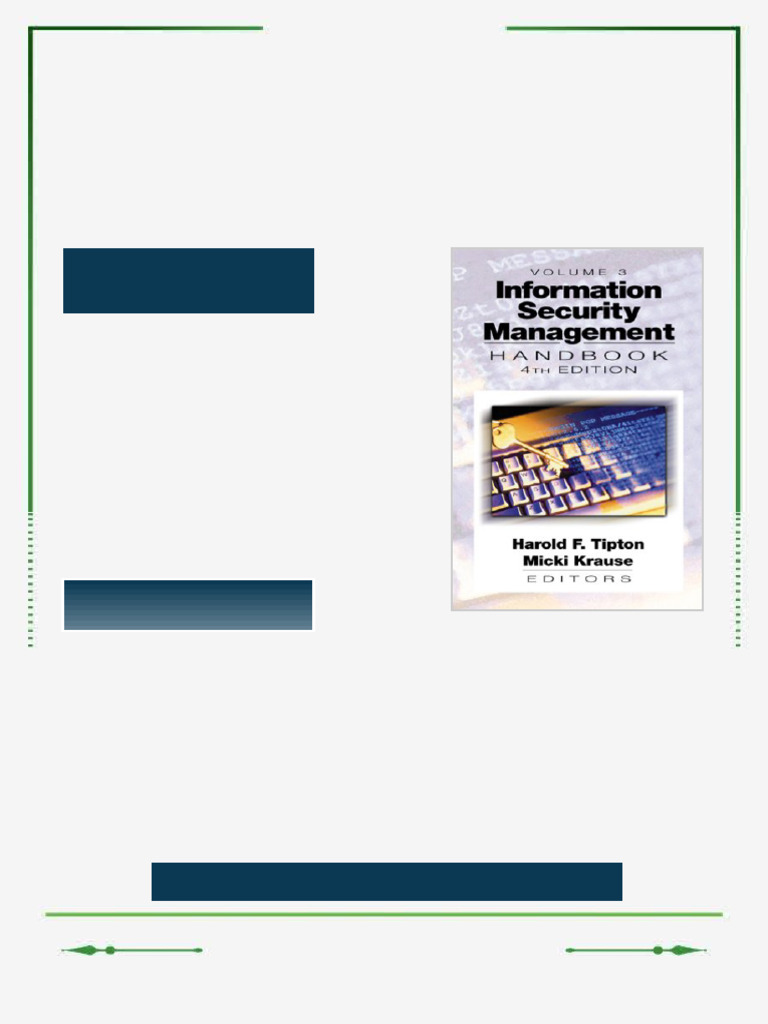 Information security management handbook 4th Edition Harold F. Tipton ebook compact pdf | PDF ...