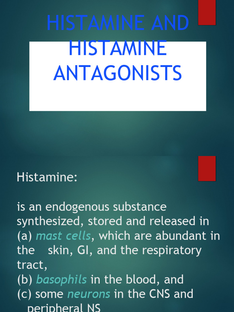 Understanding Histamine and Its Antagonists | PDF