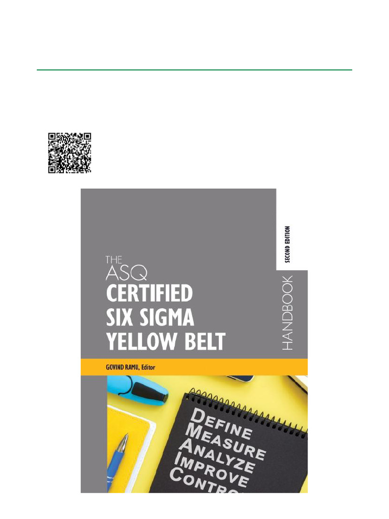 The ASQ Certified Six Sigma Yellow Belt Handbook 2nd Edition ISBN ...