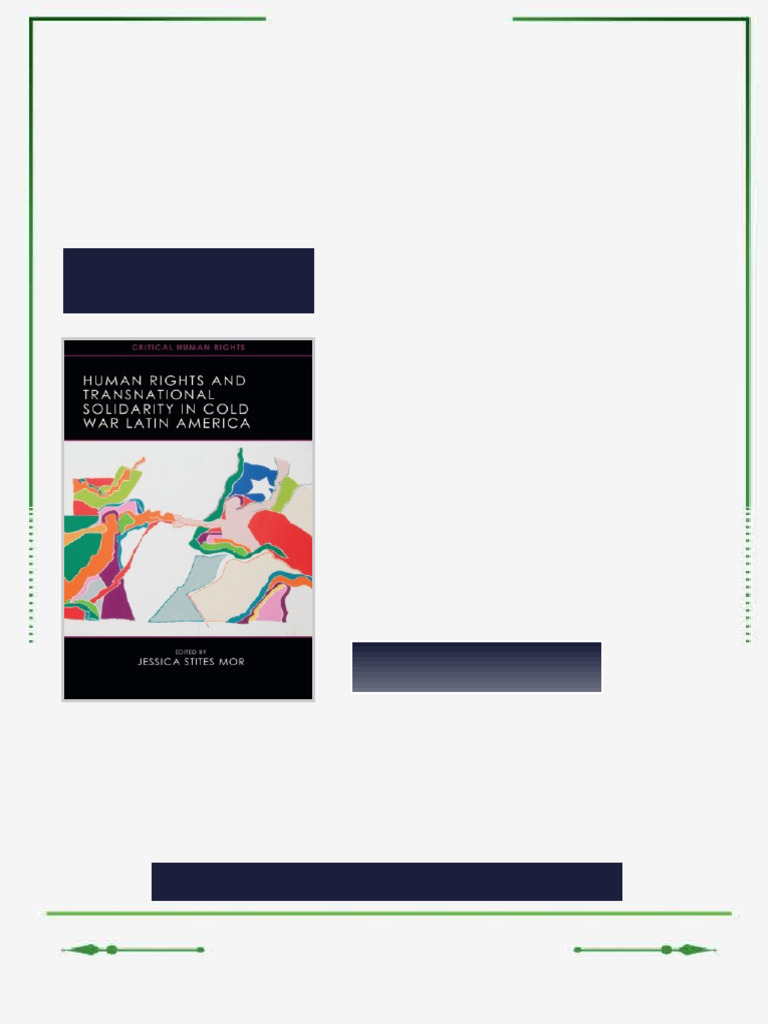 Human Rights and Transnational Solidarity in Cold War Latin America 1st ...