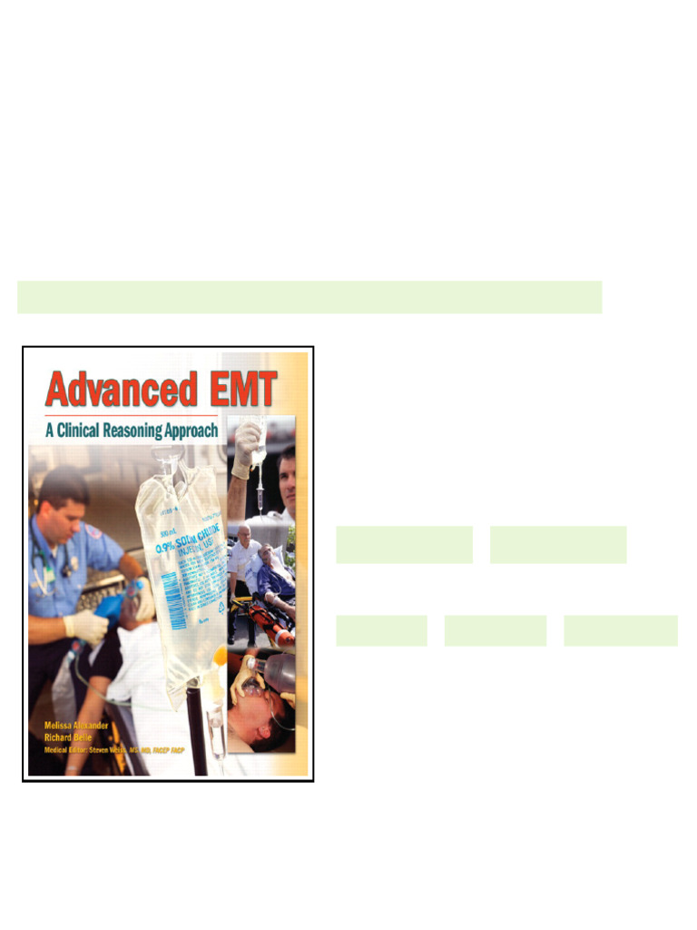 Test Bank for Advanced EMT: A Clinical-Reasoning Approach, 1st Edition ...