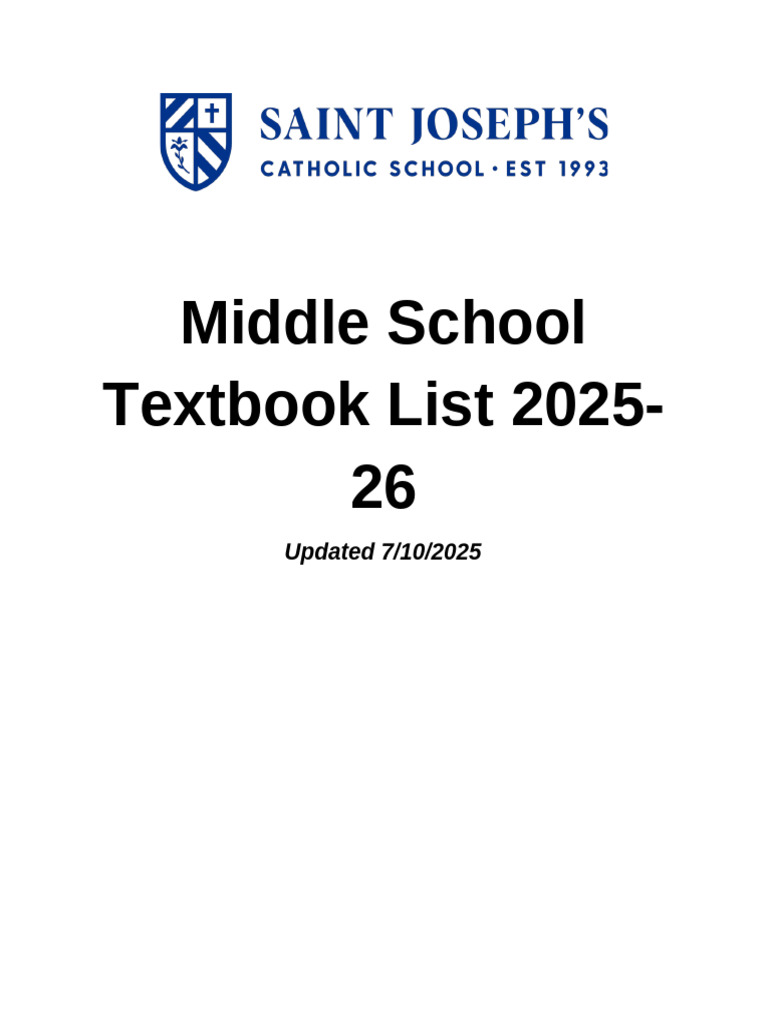 MS_textbook_list_2025-26 | PDF | Textbook | Books