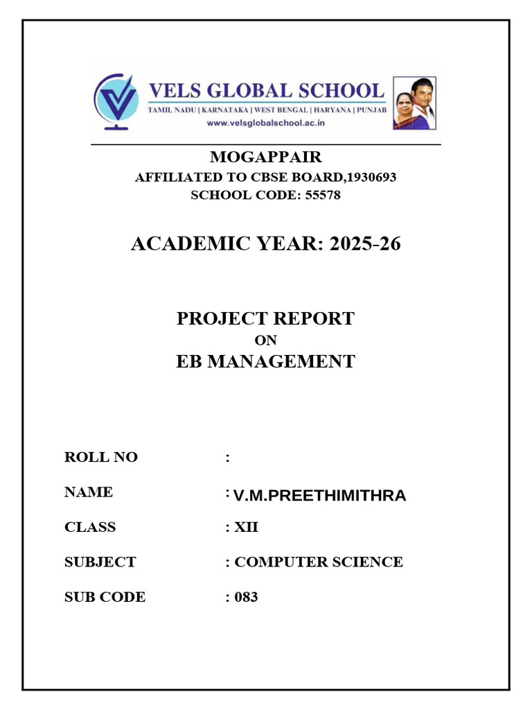 Preethi Csc Project Class 12 | PDF | Automation | Python (Programming ...