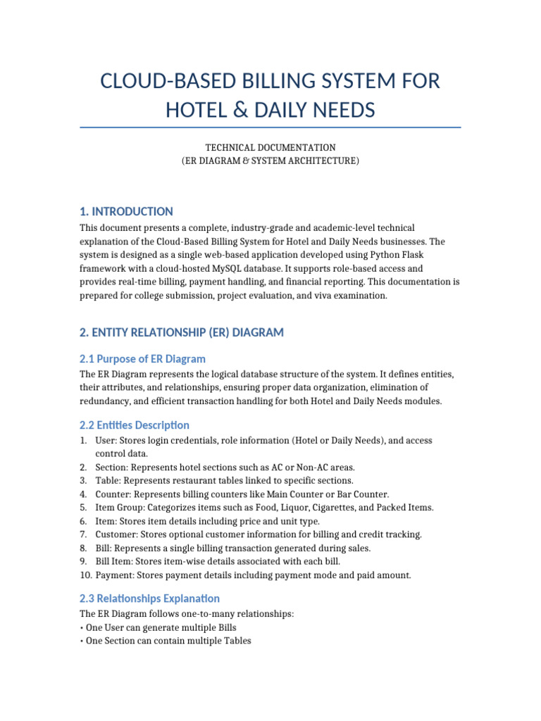 Top Grade Er and Architecture Documentation | PDF | Databases | Cloud ...