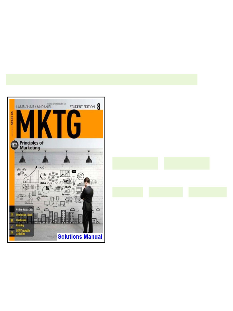 MKTG 8 8th Edition Lamb Solutions Manual full | PDF | Procurement