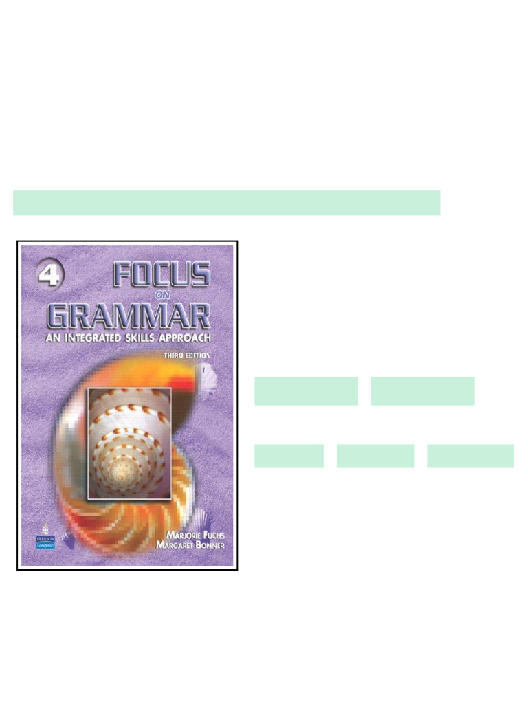Focus on Grammar 4 Student Book 3rd Edition Marjorie Fuchs online pdf ...