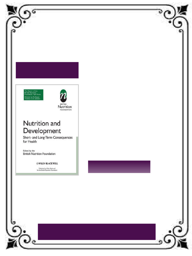 Nutrition and Development Short and long term consequences for health 1st Edition British ...