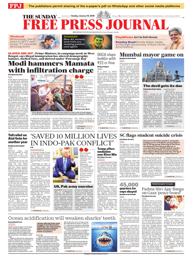 Free Press Journal 18-01-2026 | PDF