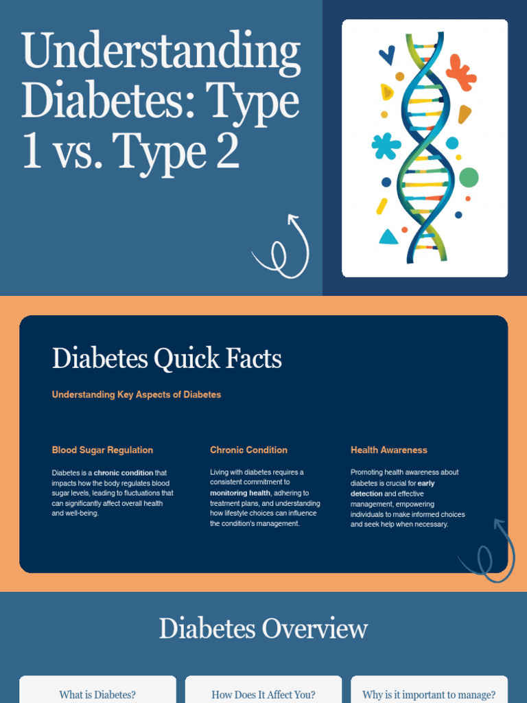 Presentation - Understanding Diabetes Type 1 vs. Type 2 | PDF ...