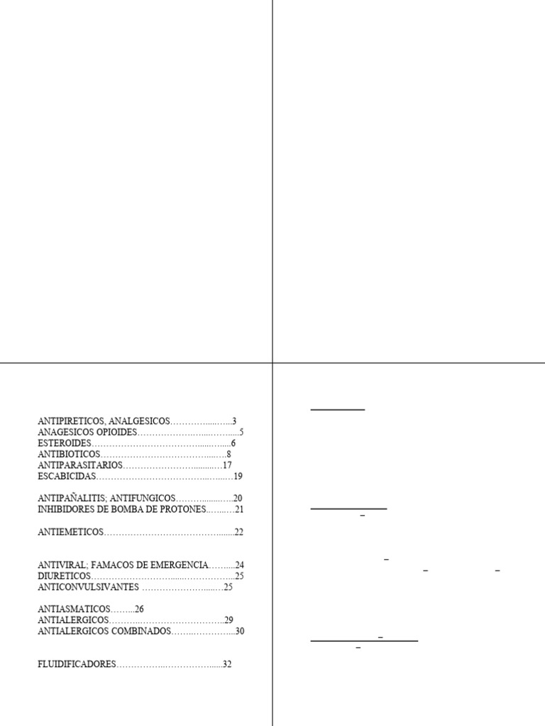Dosis y Presentaciones de Medicamentos Pediátricos | PDF | Drogas ...