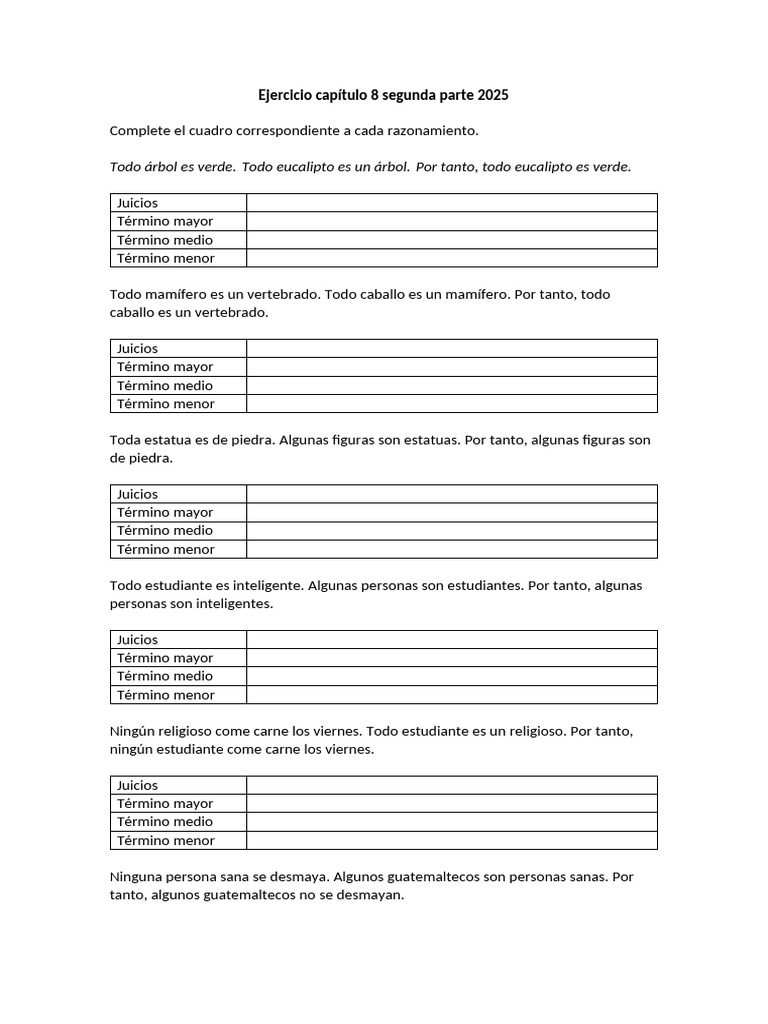 Jose Pablo Pineda Daniels - 2025 Ejerc Cap 8 Parte II | PDF