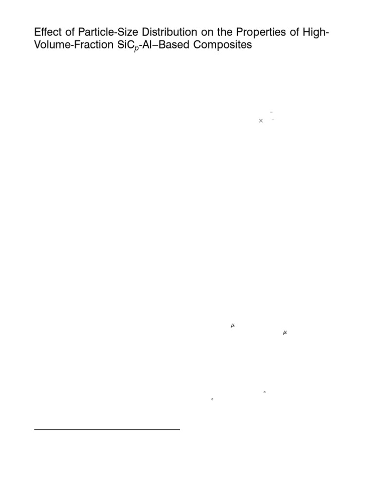Effect of particle-size distribution on the properties of high-volume ...