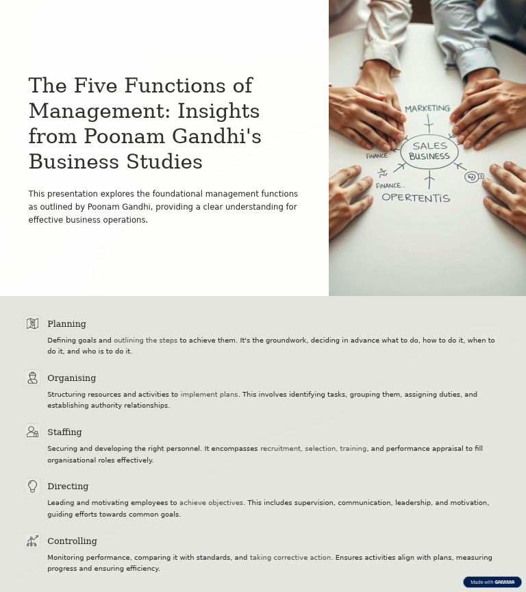 Five Key Management Functions Explained | PDF