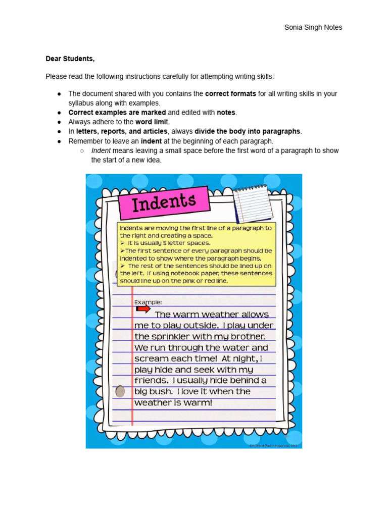 CBSE 12th 25-26 Eng Core Writing Skills Format | PDF