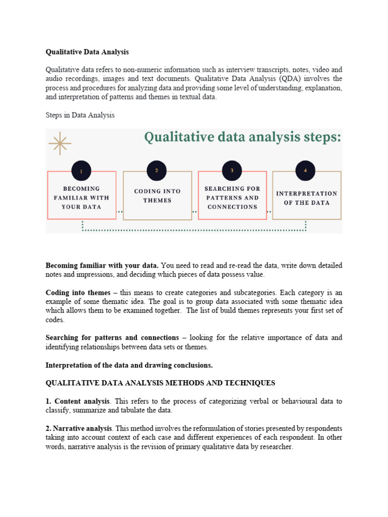 Qualitative Data Analysis | PDF