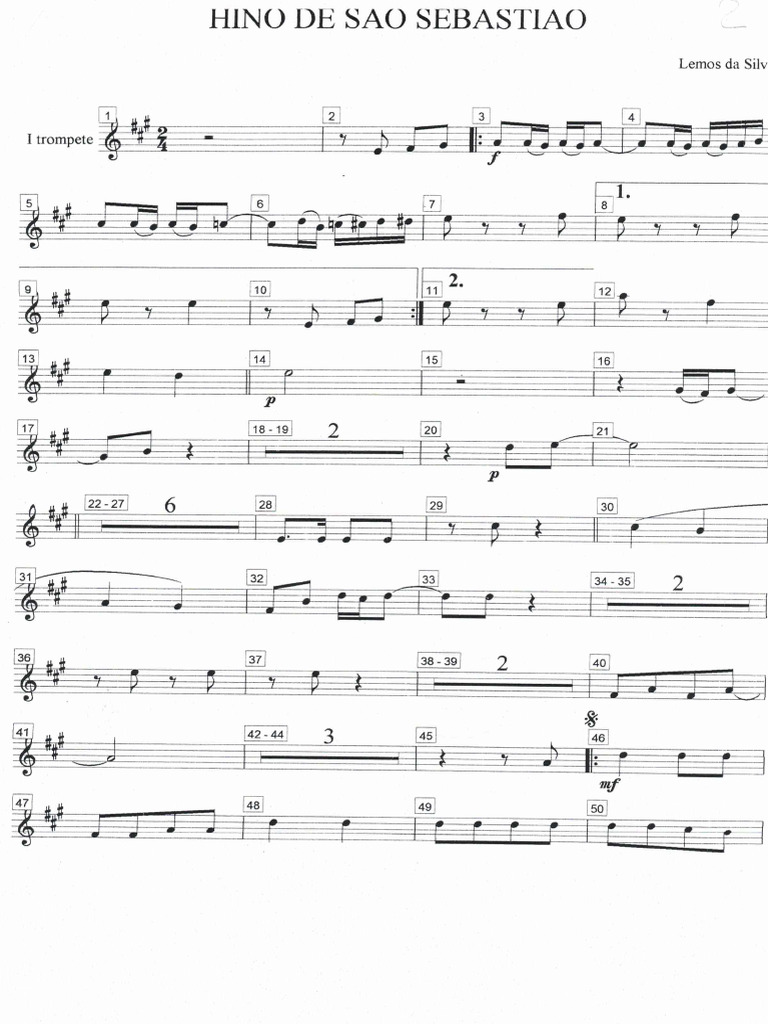 Hino de São Sebastião - Trompete 1 | PDF