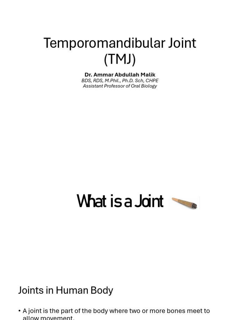 Temporomandibular Joint (TMJ) | PDF | Joint | Musculoskeletal System