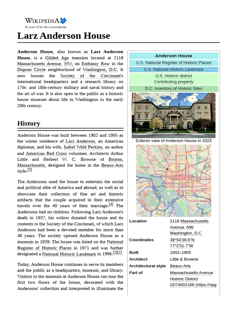 Larz Anderson House | PDF