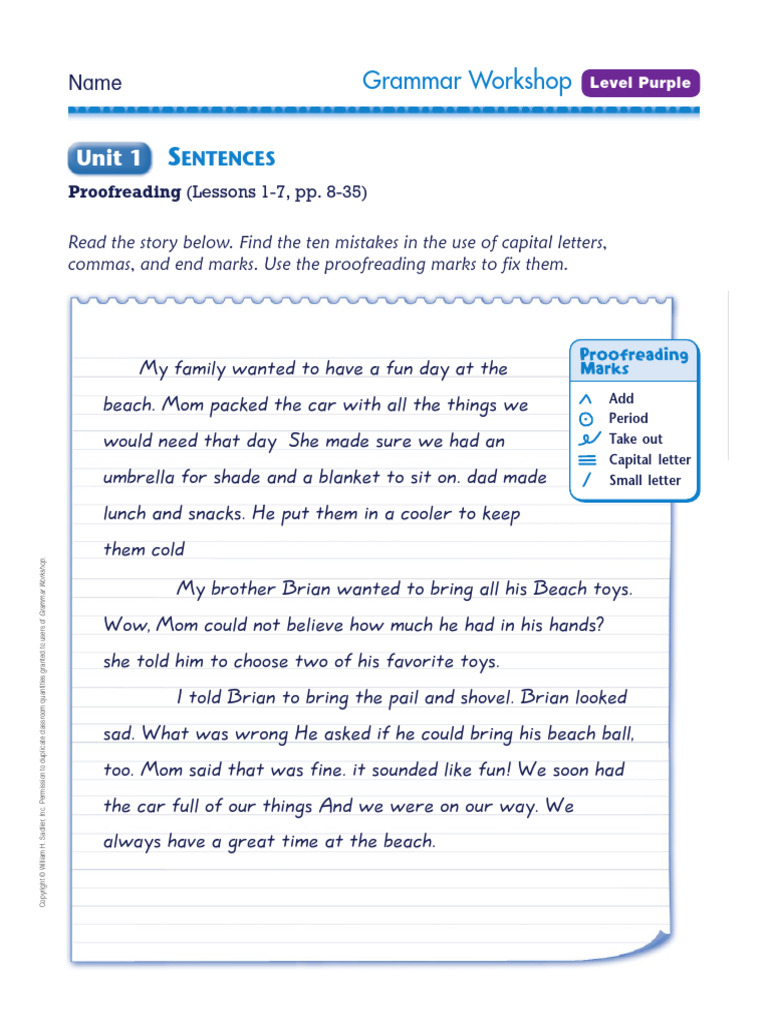 Unit 1 Proofreading | PDF